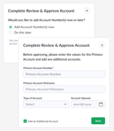 Manage multiple account numbers