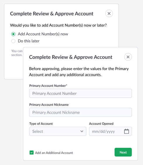 Manage multiple account numbers