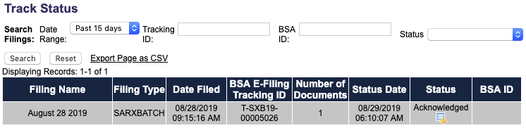 Demonstrating BSA E-Filing using the User Test System