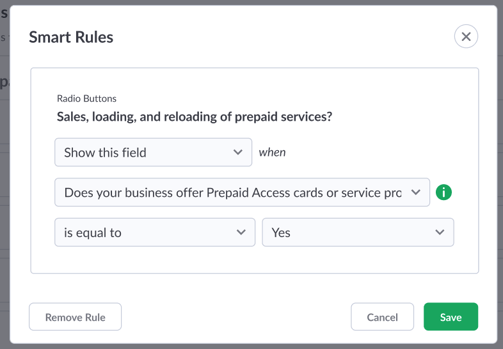 Using smart rules in custom fields
