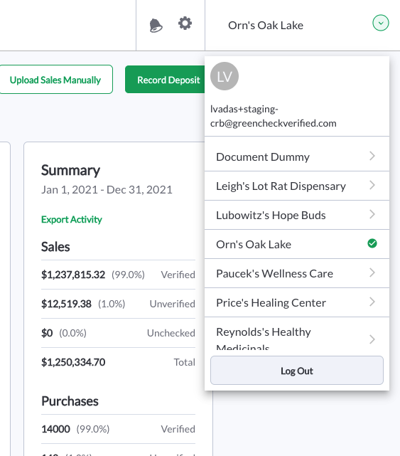 Switch between your accounts